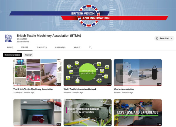 News - BTMA - The British Textile Machinery Association